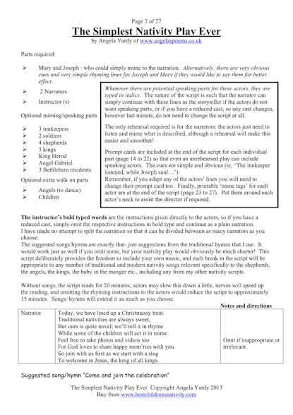 Script Preview of The Simplest Nativity Play Ever | Best Children's ...