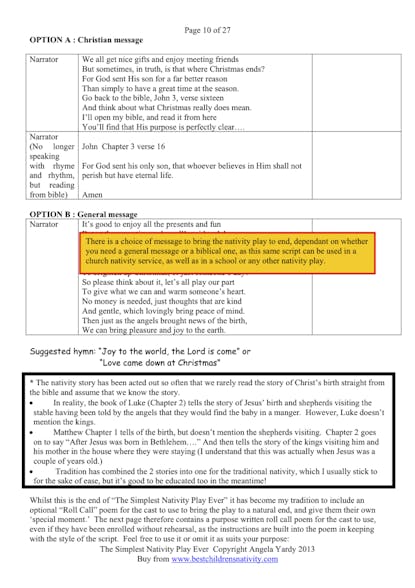 Script Preview of The Simplest Nativity Play Ever | Best Children's ...