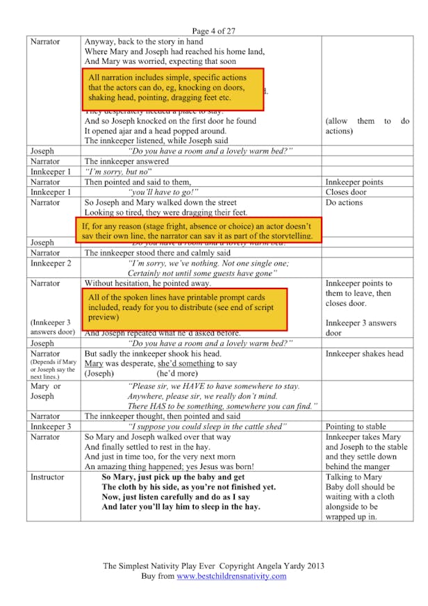 Script Preview of The Simplest Nativity Play Ever | Best Children's ...
