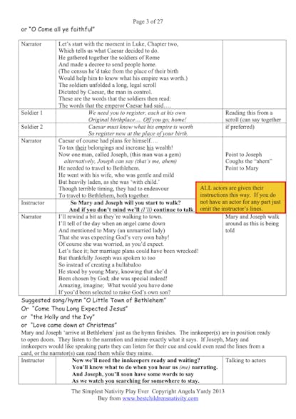Script Preview of The Simplest Nativity Play Ever | Best Children's ...