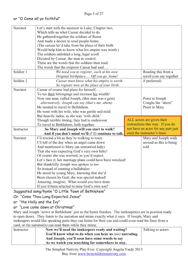 Script Preview of The Simplest Nativity Play Ever | Best Children's ...