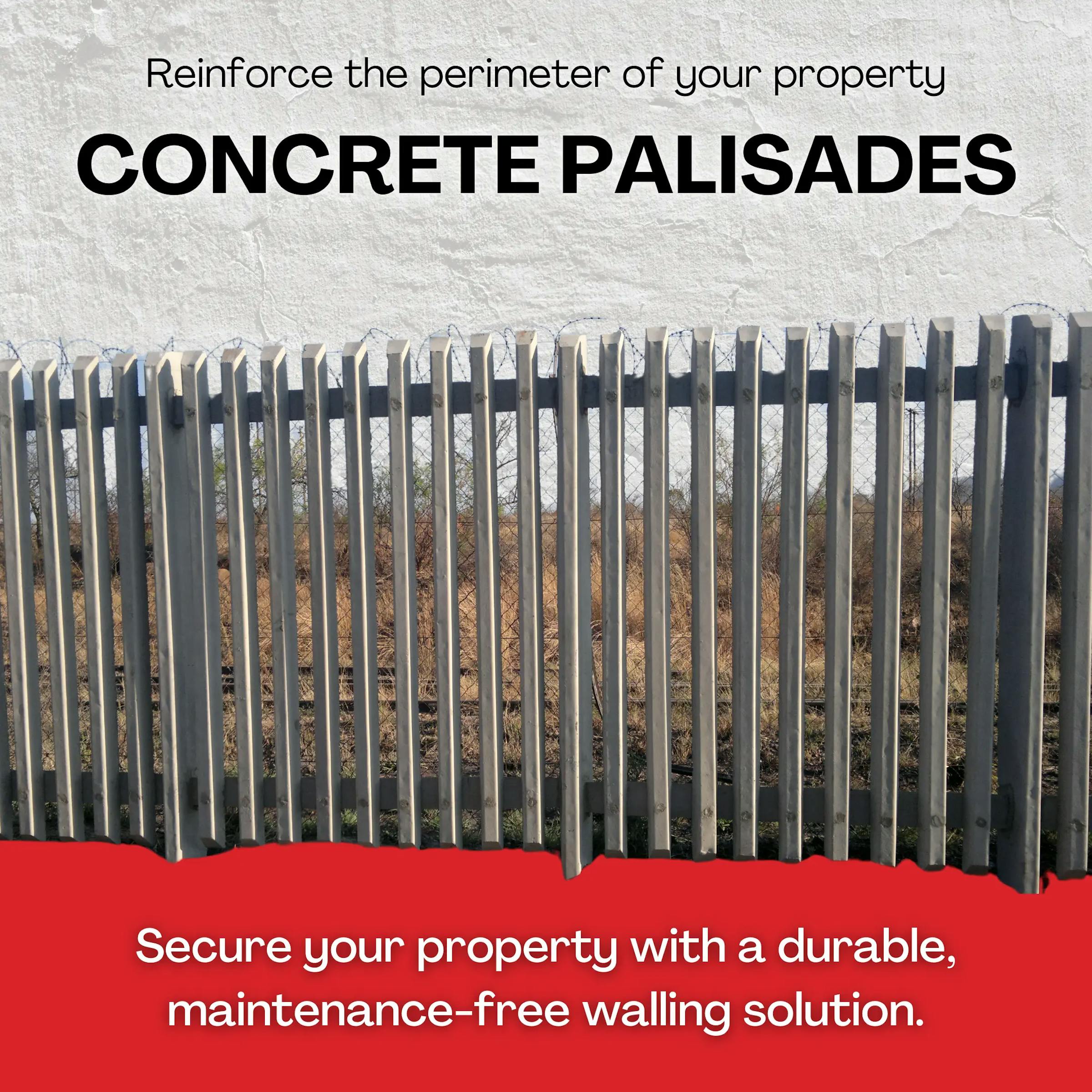 Durable Concrete Palisades for Secure Boundaries | Classy Creations