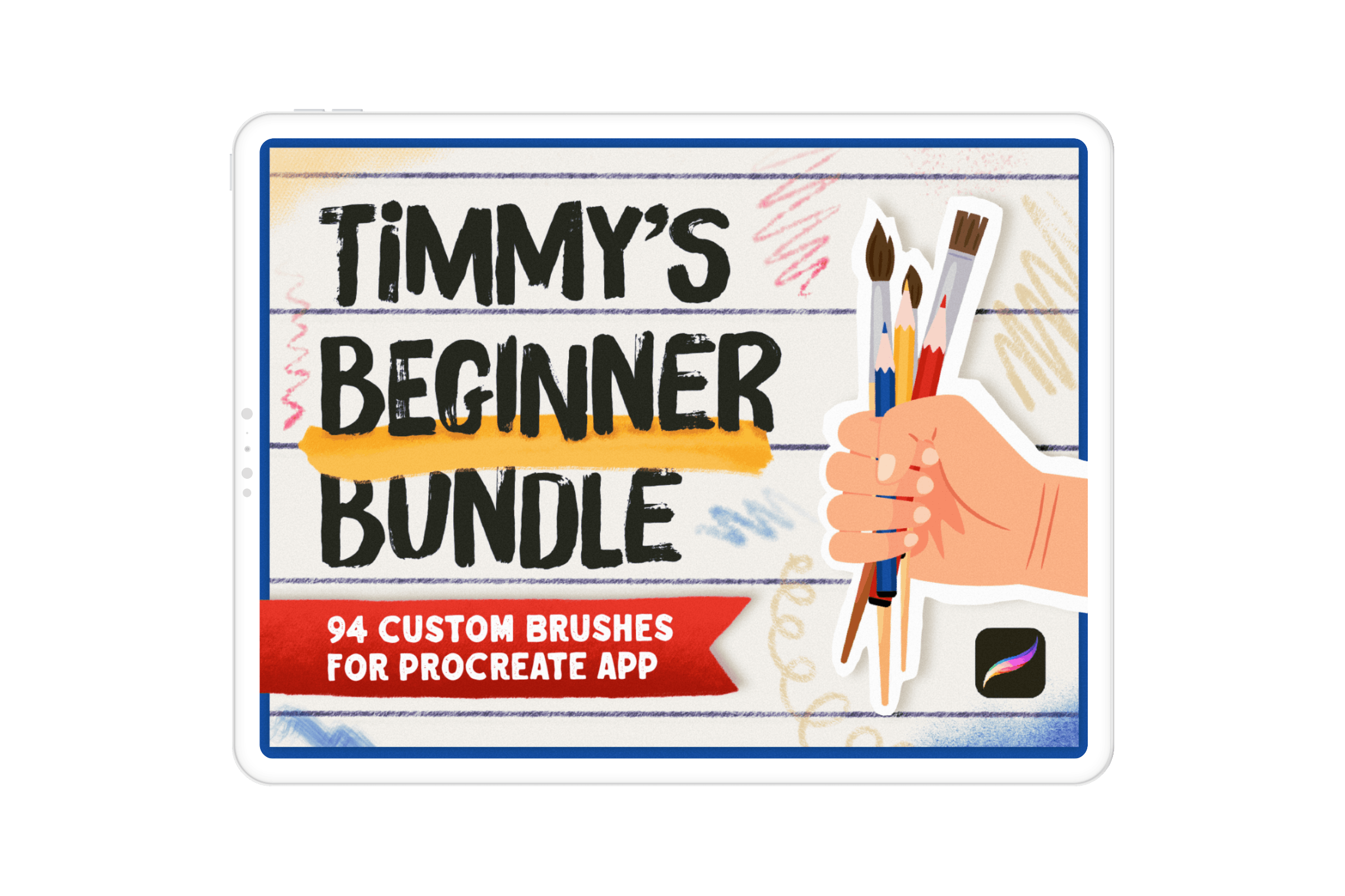 Beginner Bundle - 94 Procreate Brushes & Textures