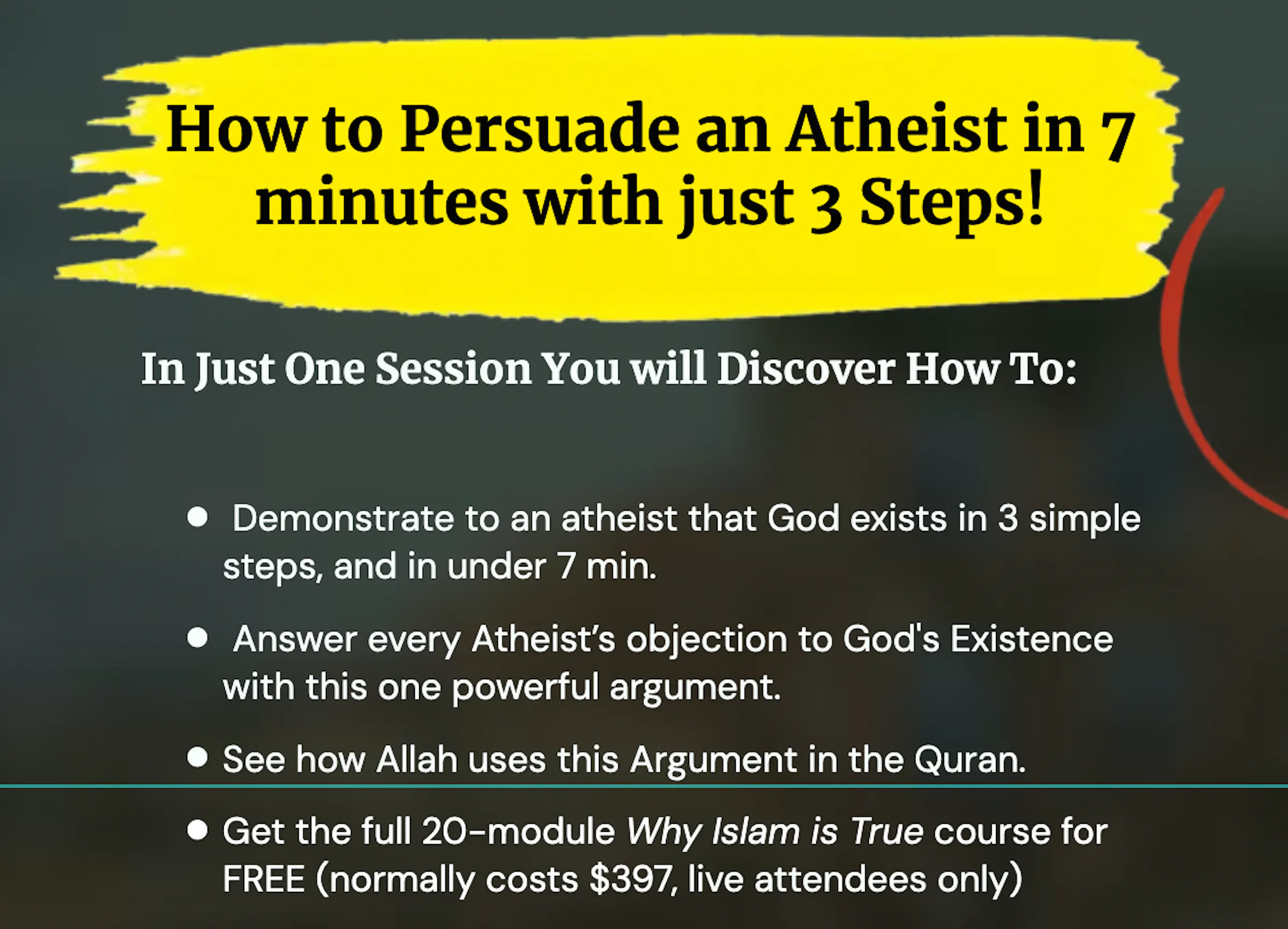 How to Persuade an Atheist in 7 minutes with just 3 Steps!