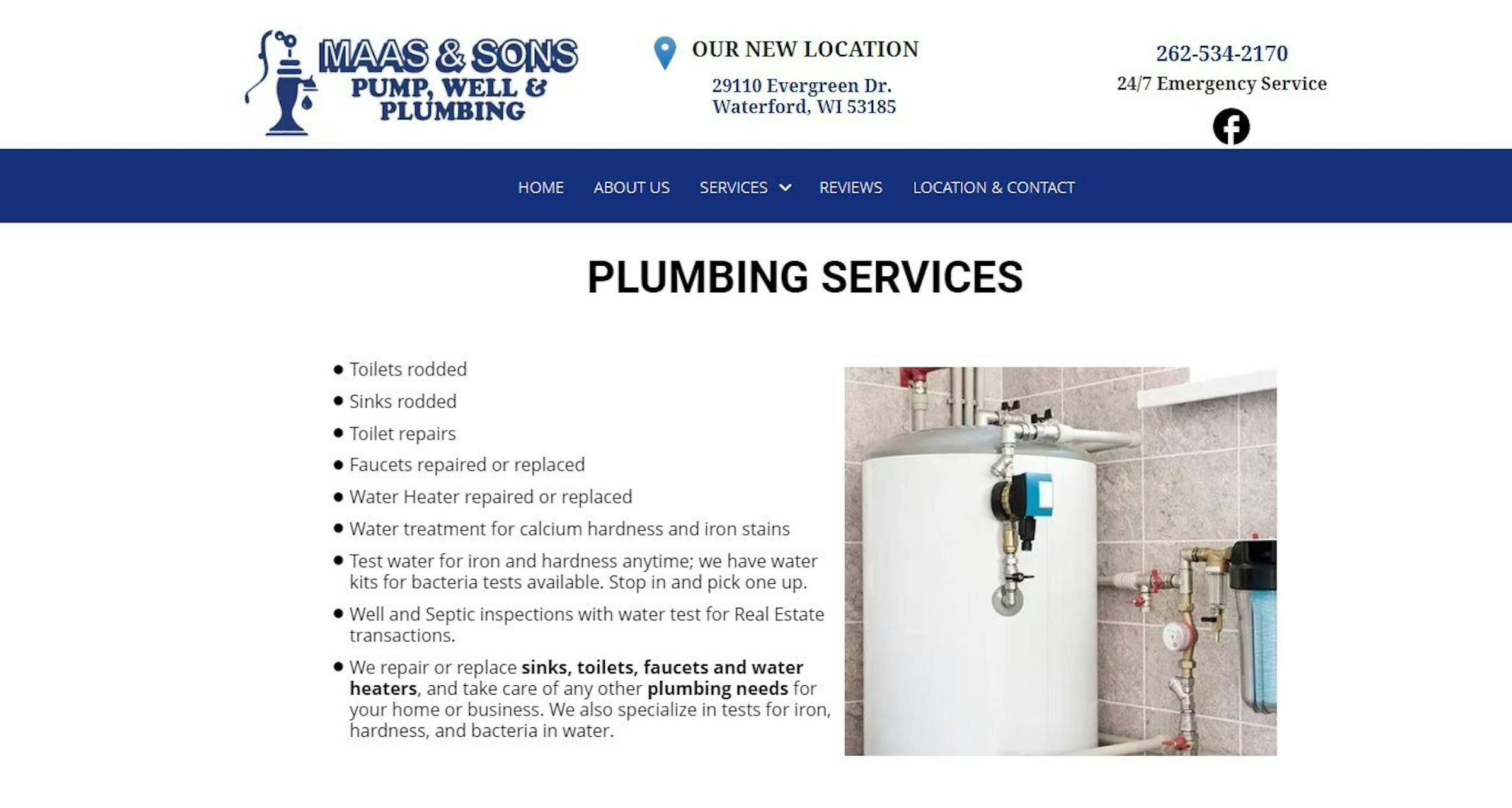 Plumbing Services | Maas and Sons
