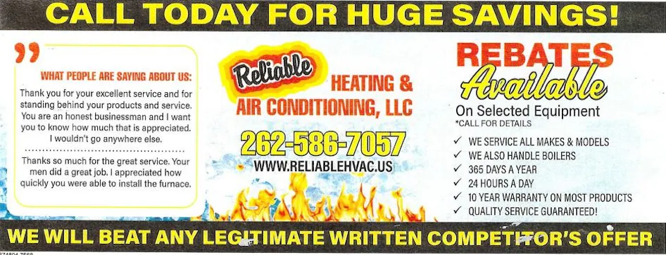 Promotions | Reliable Heating and Cooling (HVAC)