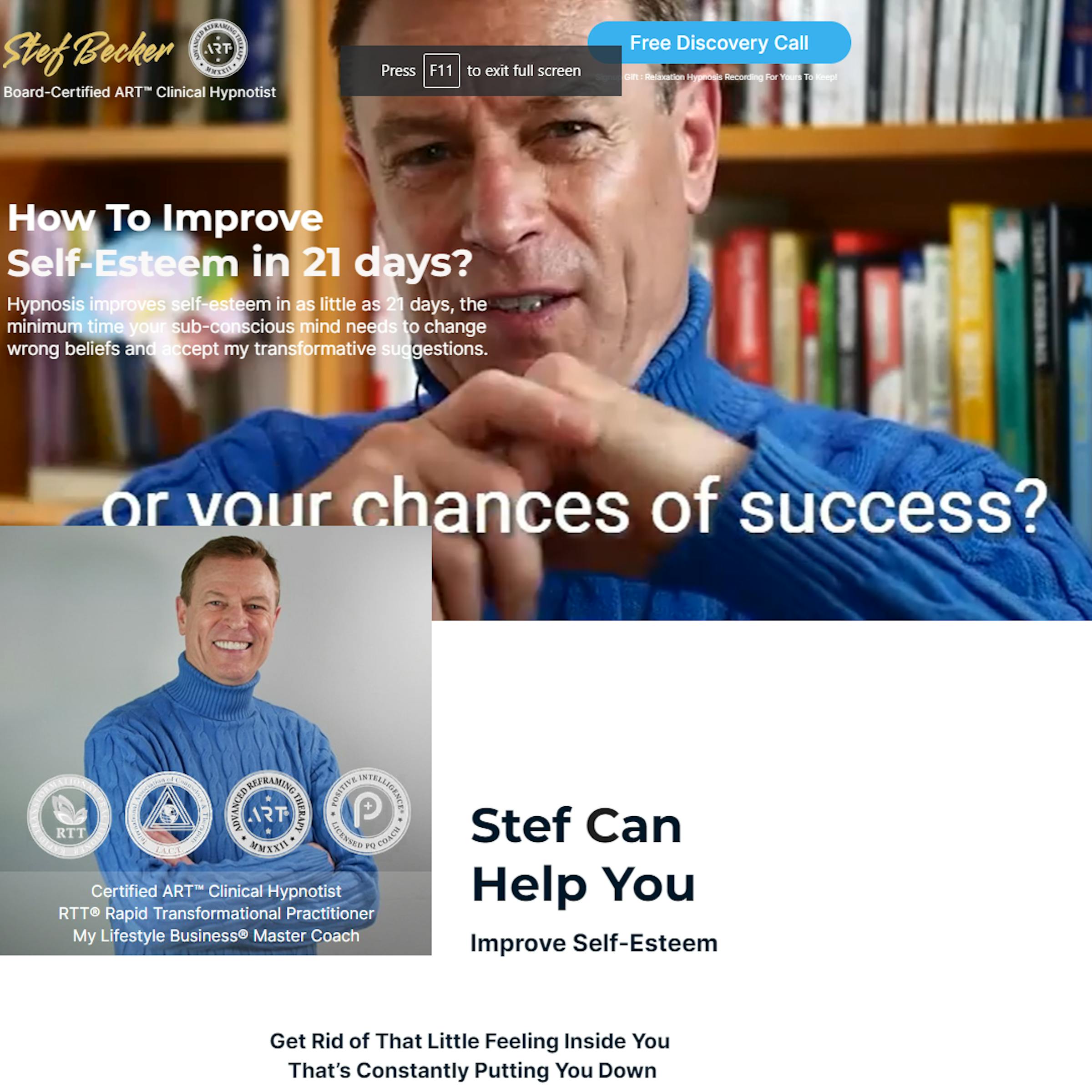 Improve Self-Esteem in 21 Days with Stef Becker | RTT® Practitioner