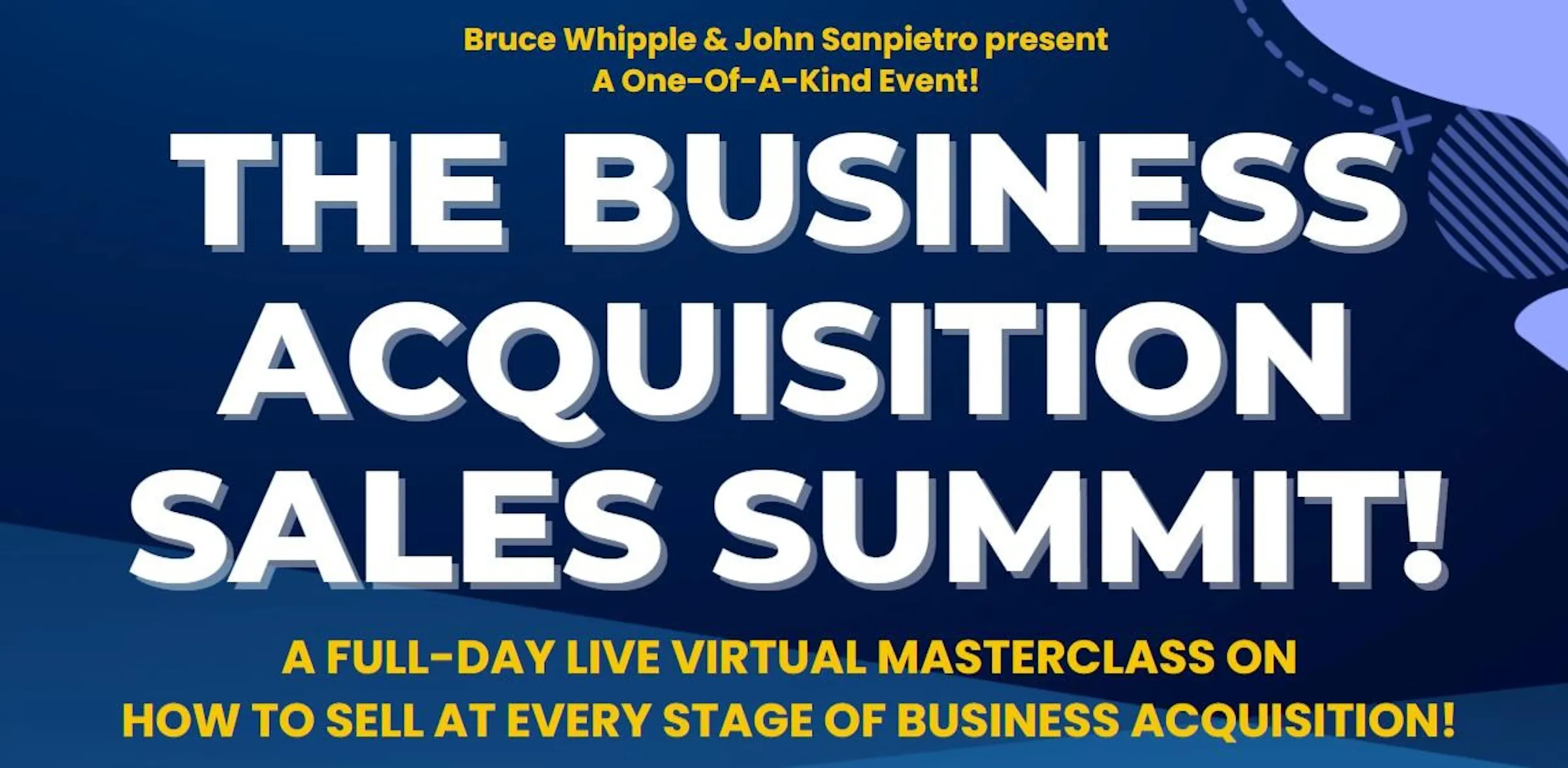 Bruce Whipple Business Acquisition Sales Summit